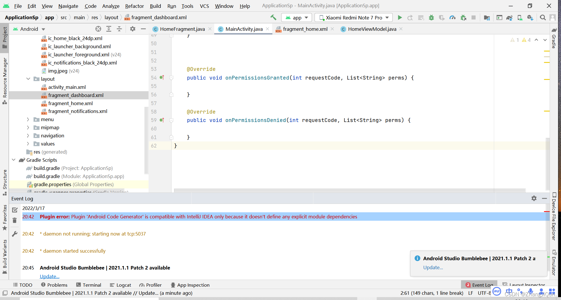 Plugin error: Plugin ‘Android Code Generator‘ is compatible with IntelliJ IDEA only because it ...