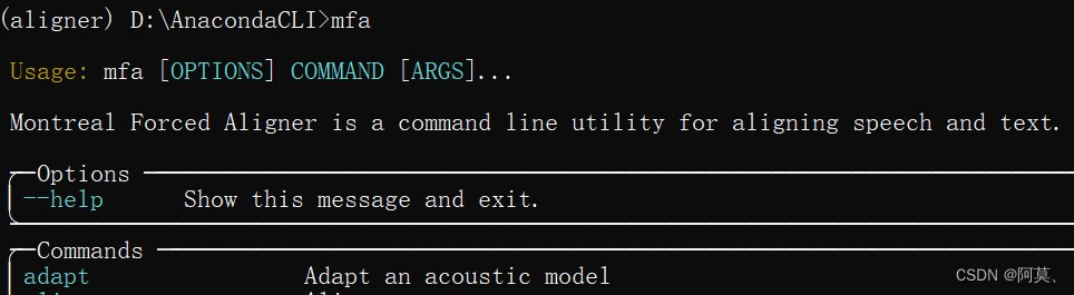 Windows 10 中使用 Montreal-Forced-Aligner (MFA) 实现音频和文本强制对齐_montreal forced aligner-CSDN博客