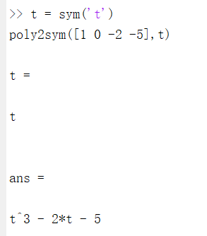 matlab_多项式的创建_poly2sym函数实现多项式的构造_matlab poly2sym函数-CSDN博客
