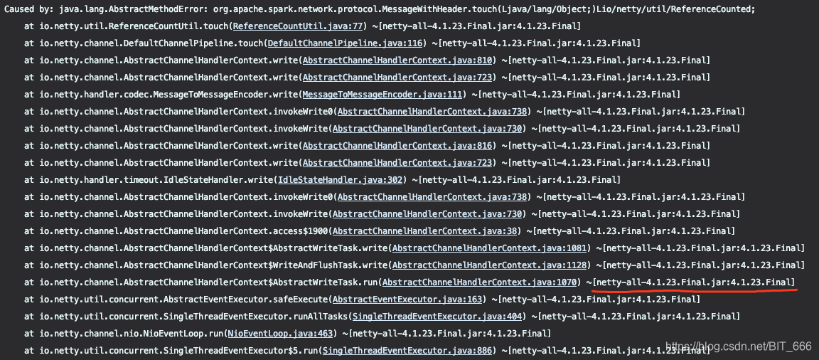 io.netty | ERROR org.apache.spark.network.client.TransportClient - Failed to send RPC ...