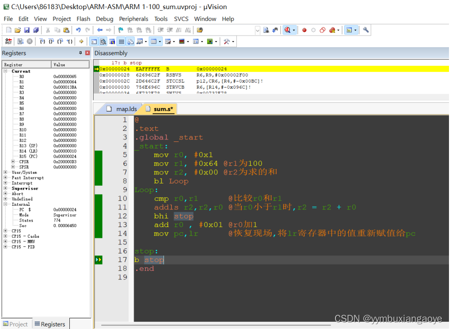 arm day2（9.15）数据操作指令，跳转指令，特殊功能寄存器指令，＋XMind_subhi指令详解-CSDN博客