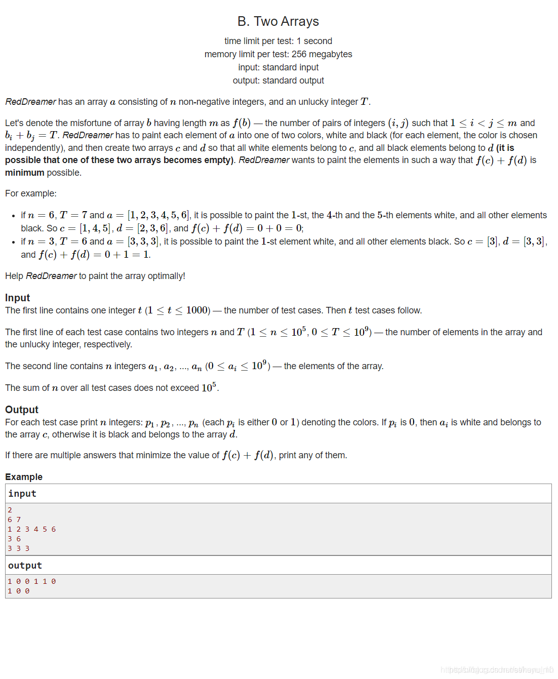 Codeforces B - Two Arrays_two arrays codeforces-CSDN博客