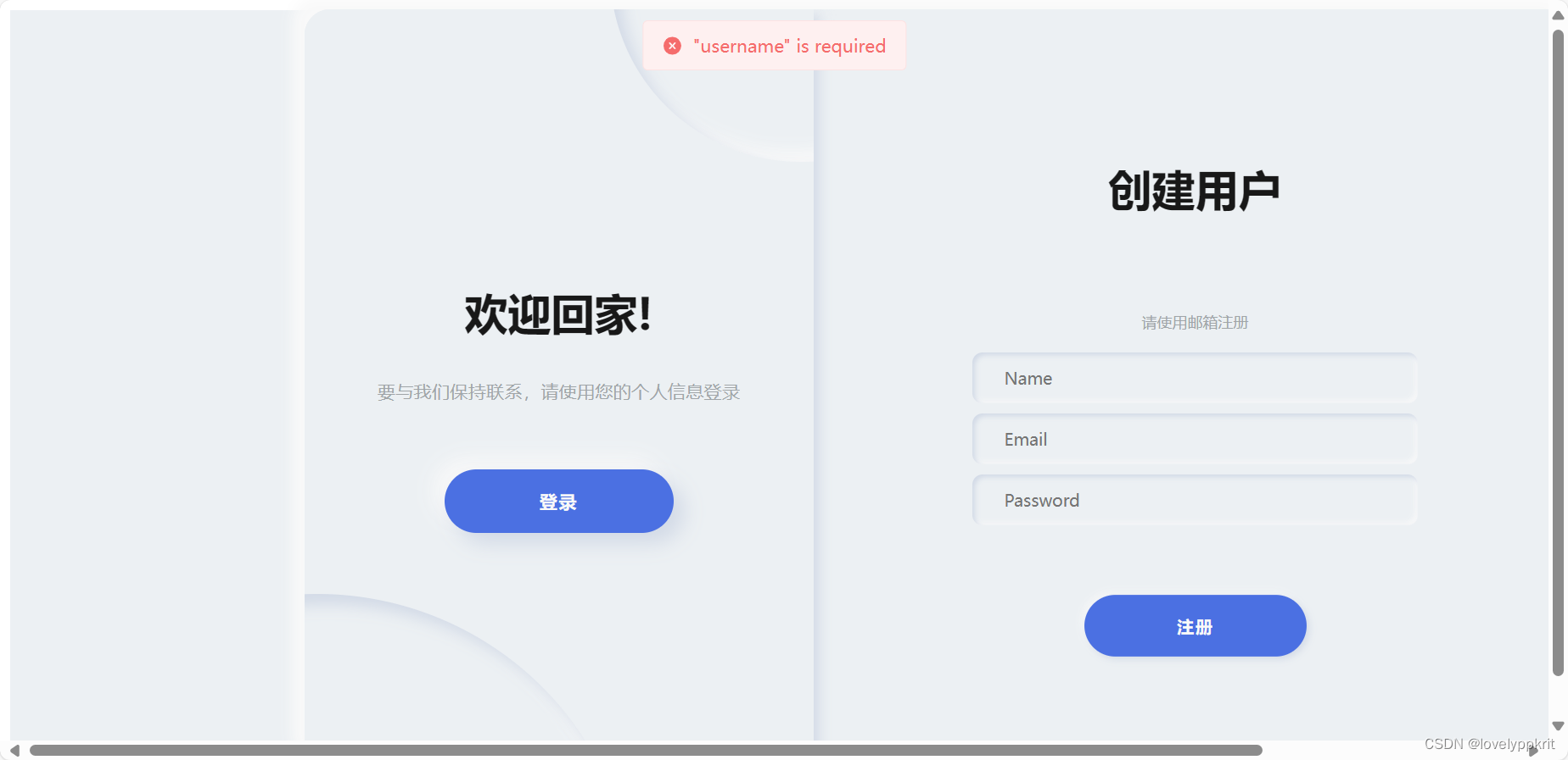 在测试时，出现“\“username\“ is required“解析不了参数问题。_username is required-CSDN博客