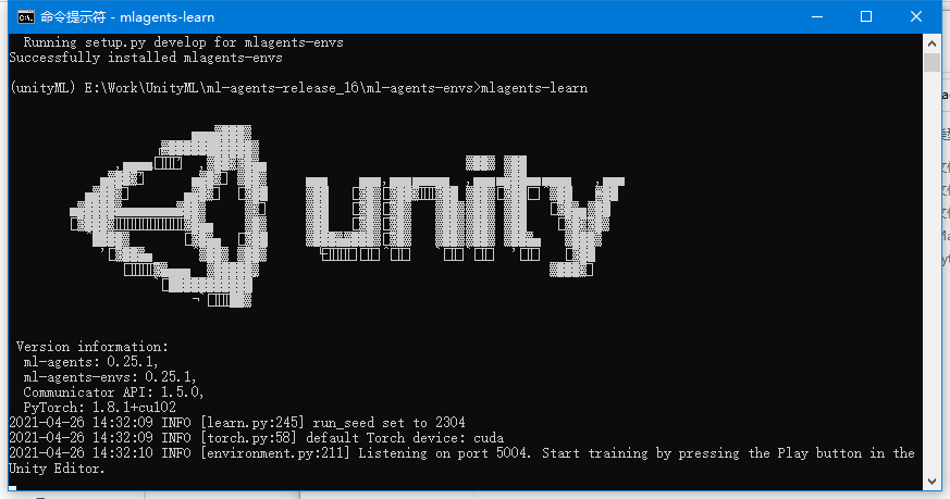 Unity学习笔记(二)——Unity ML-agents安装与配置(1.9.1)_ml-agents release16-CSDN博客
