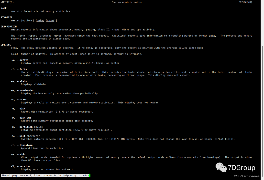 Linux 基础之 vmstat 命令详解_vmstat -d-CSDN博客