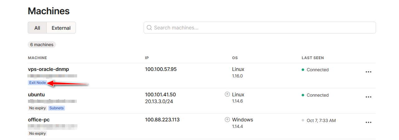TailScale 实现「出口节点」Exit Node（导向所有流量经这出口节点_tailscale exitnode-CSDN博客