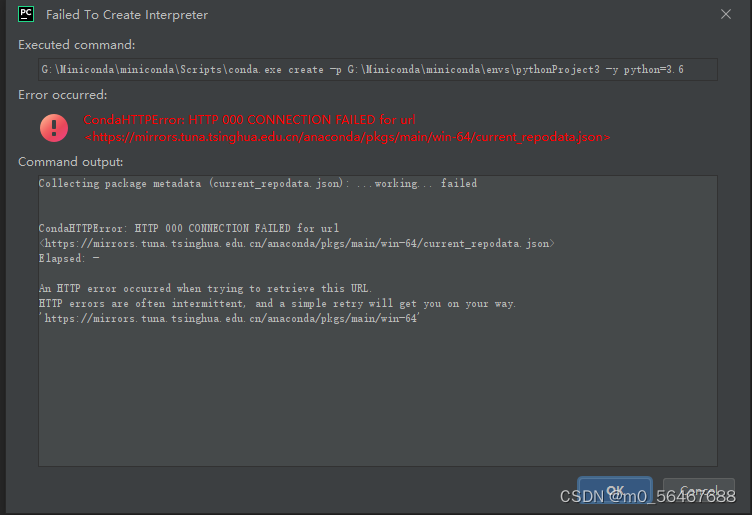 Conda创建环境失败_conda environment creation failed.-CSDN博客