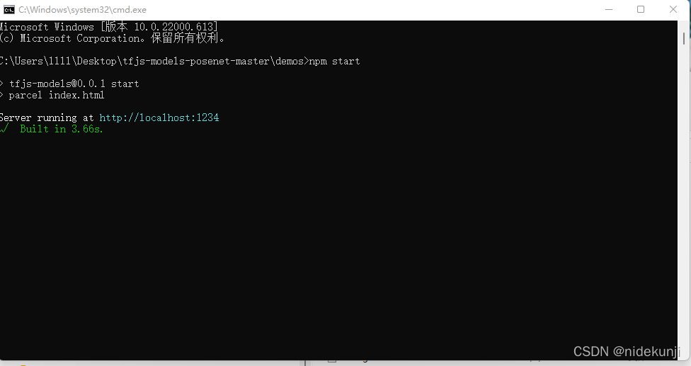 Windows下运行Tensorflow.js的posenet demo_tensorflow.js posenet demo-CSDN博客