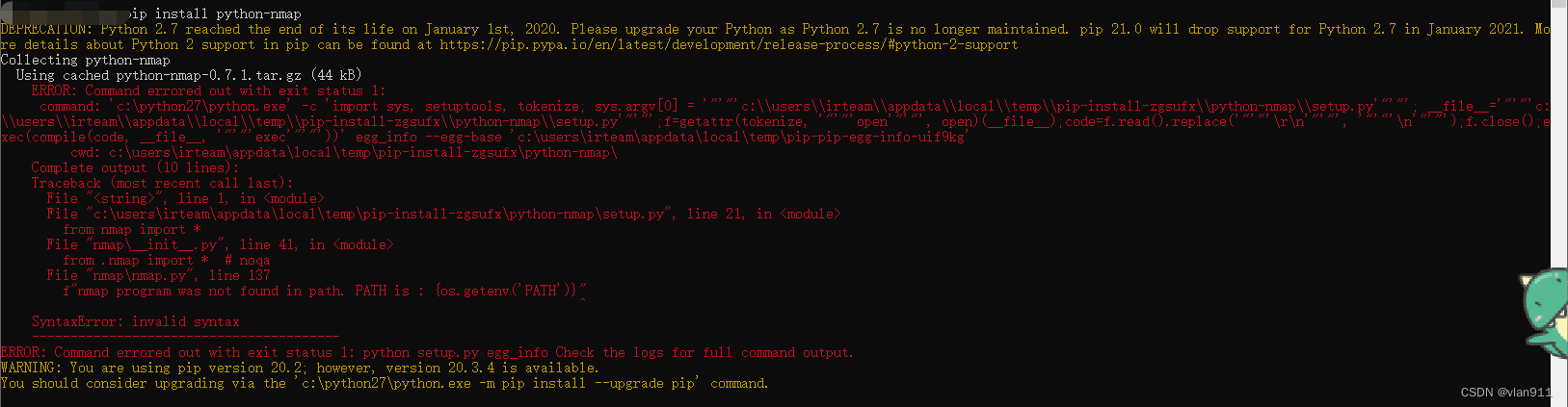 解决kali安装 python-nmap报nmap环境变量不识别错误_kali无法安装nmap-CSDN博客