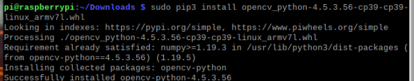 树莓派Opencv-python快速安装_树莓派下载opencvpython外部安装-CSDN博客