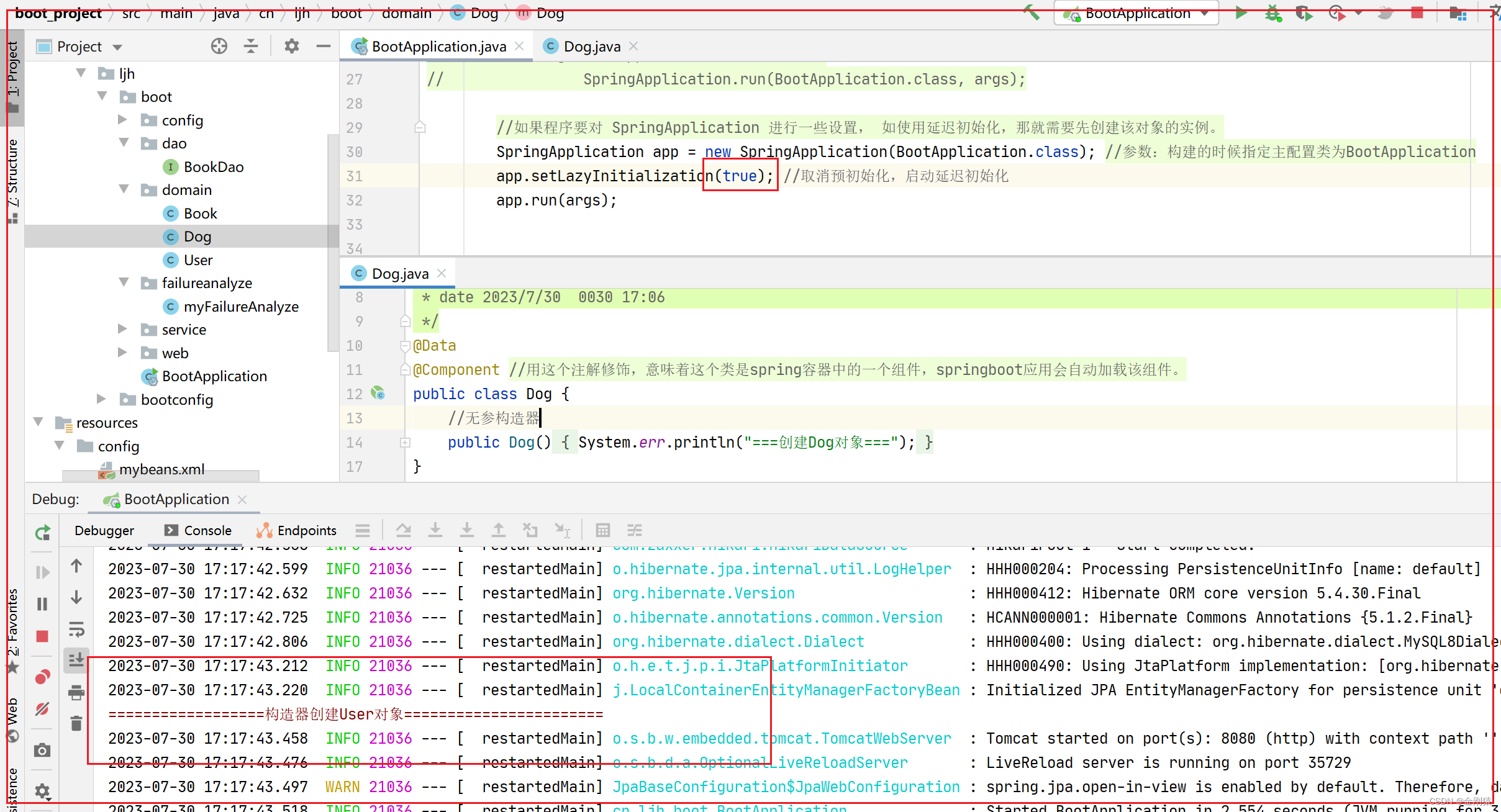 11、springboot项目启动时对容器中的bean进行延迟初始化_springboot bean的延迟初始化-CSDN博客