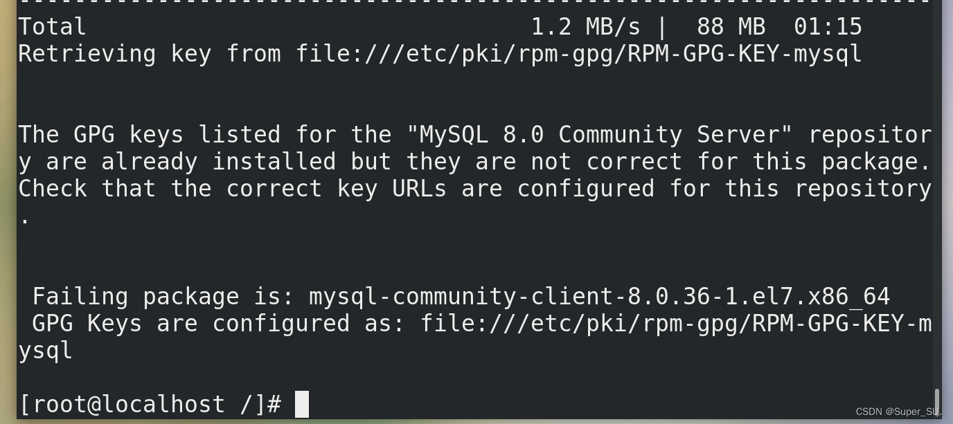 CentOS7安装MySQL8报错_failing package is: mysql80-community-release-el7--CSDN博客