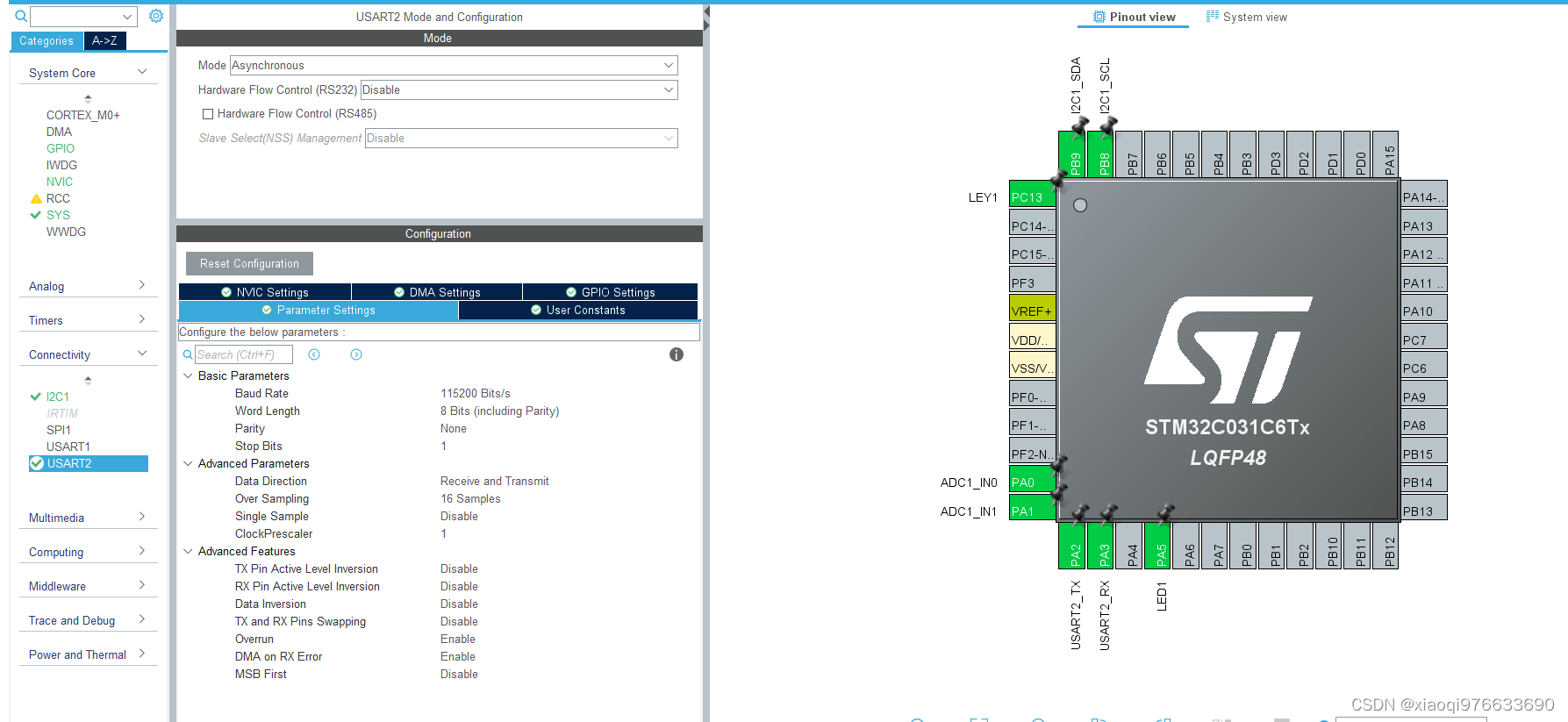 STM32C031C6 试用之点灯和xprintf移植-CSDN博客