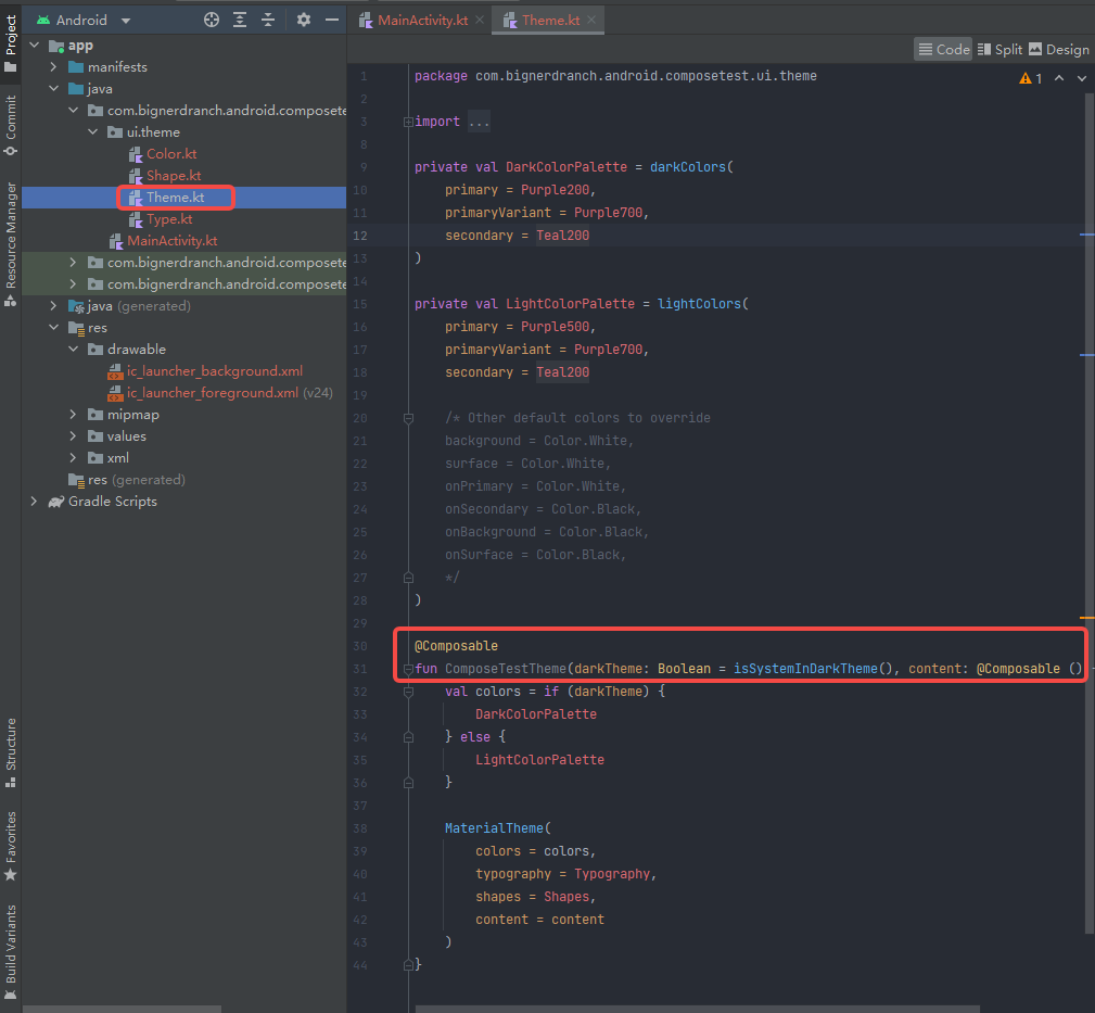 【Android-JetpackCompose】1、实战聊天界面：@Compose 可组合函数、用 Row() 和 Column() 设计布局、MaterialDesign 样式、列表、动画 ...