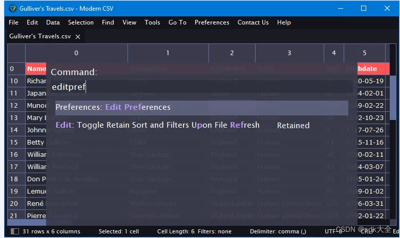 Modern CSV:大型 CSV 文件编辑器/查看器 Crack_csv编辑器-CSDN博客