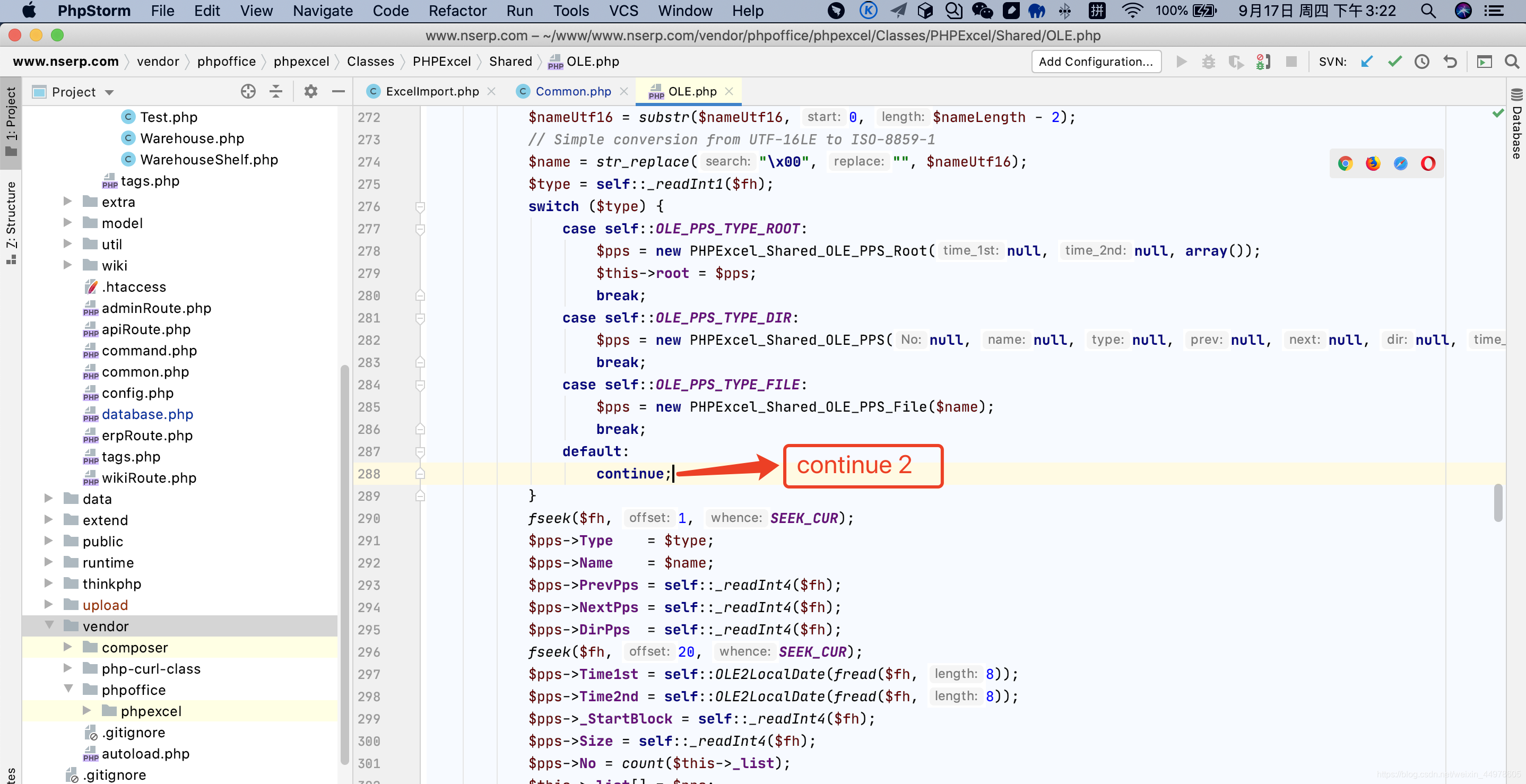 “continue“ targeting switch is equivalent to “break“. Did you mean to use “continue 2“_continue ...