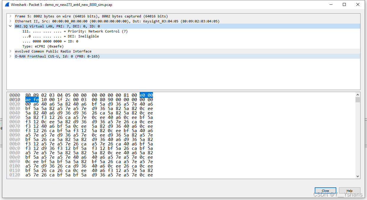 O-RAN-radio-interface(eCPRI、RB、RE、PRB、帧结构、子载波、pcap)_oran协议 u-plane协议-CSDN博客