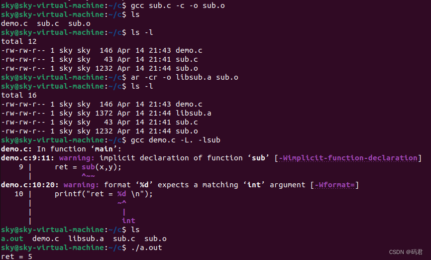 Linux的文件操作中的静态库的制作_linux静态库文件如何制作 如何制作-CSDN博客