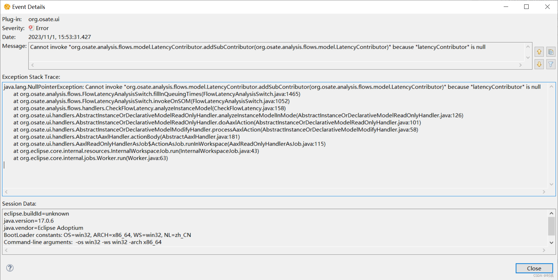 OSATE总线延迟的源码分析与模型修复——针对 Latency-case-study项目 端到端流延迟分析过程中空指针异常的解决_latencyinfo.flow-CSDN博客