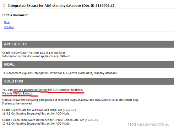 ogg支持oracle adg备库上抽取吗？_error: threads is not allowed for integrated extra-CSDN博客