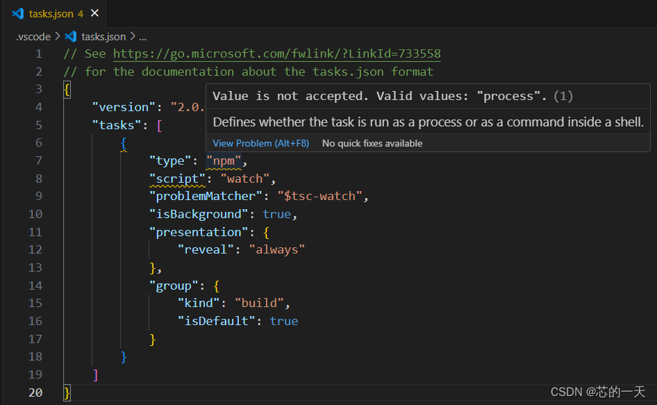 vscode-插件开发-hello world-创建初始模板 Error: there is no registered task type ‘npm‘. Did you miss ins ...