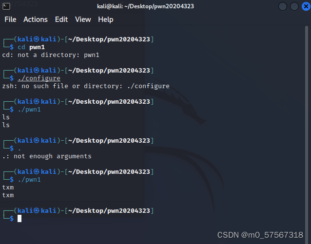 20204323太晓梅 网络对抗技术 exp1 逆向与Bof基础_payload返回eip地址-CSDN博客