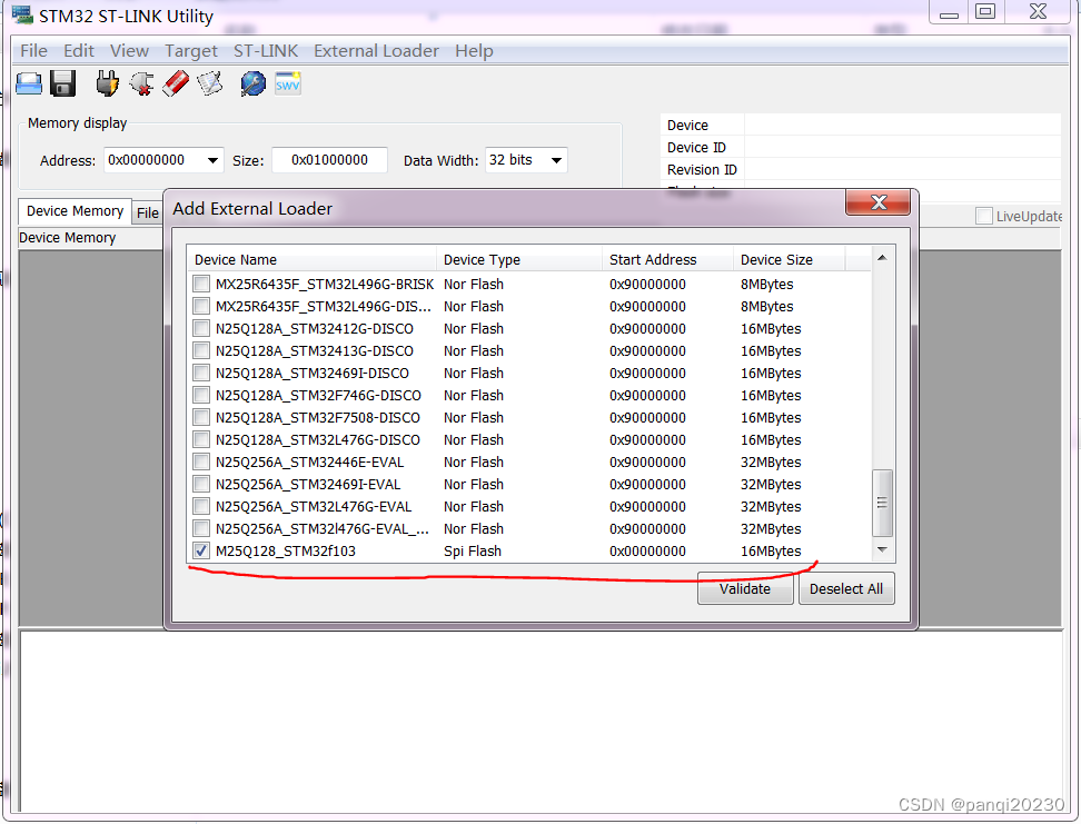 使用STM32 ST-LINK Utility下载外部FLASH-CSDN博客