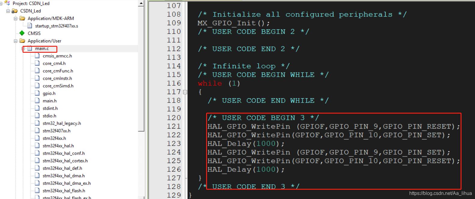 STM32cubemx学习记录————点灯（基于STM32F407ZG）_cubemx f407zgt-CSDN博客