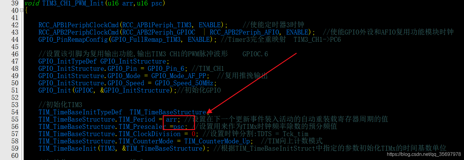 STM32F103学习笔记（3）—— TIM3_CH1.2.3.4输出4路PWM波——最大计数值、预分频、占空比详解_stm32f103的pwm预分频值-CSDN博客