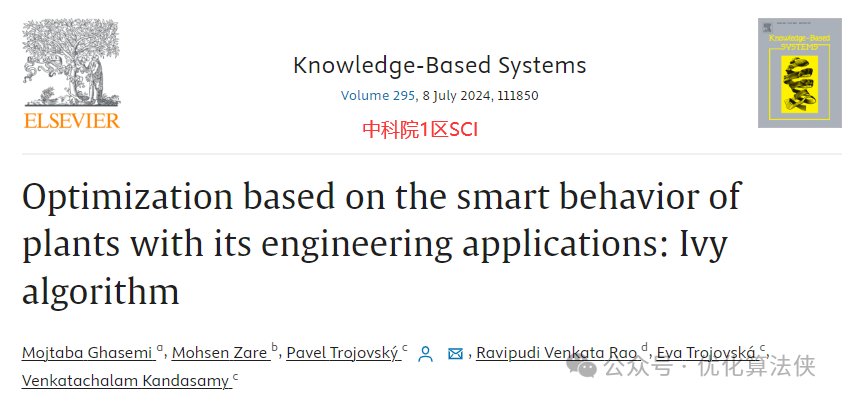 2024年一区sci 常春藤优化算法ivy Algorithm 附matlab代码常青藤优化算法 Csdn博客