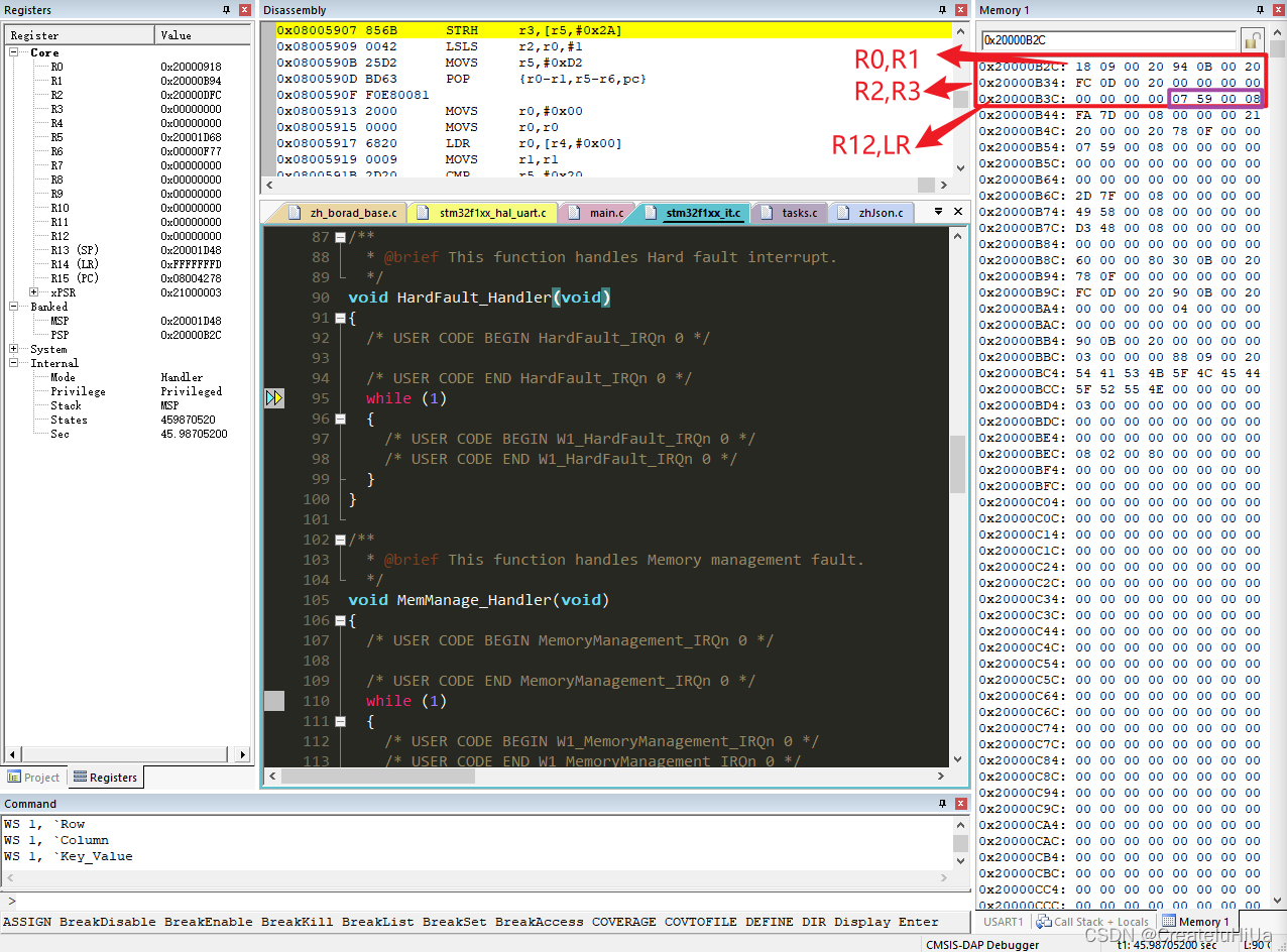 STM32查找HardFault_Handler问题_stm32 handler-CSDN博客