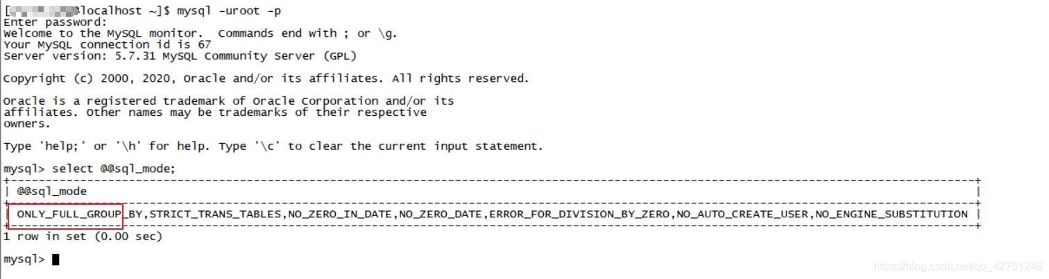 Mysql数据库版本导致的报错:this Is Incompatible With Sqlmodeonlyfullgroupbymysql Incomp Csdn博客