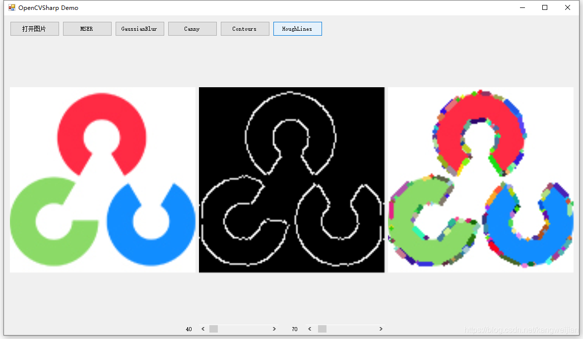 OpenCVSharp入门教程 特征提取③——HoughLinesP直线寻找，直线提取_opencvsharp找线-CSDN博客