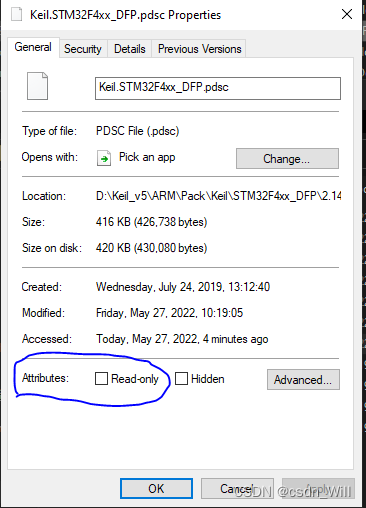 问题记录：MDK提示 Loading PDSC Debug Descriptionfailed 解决方法-CSDN博客