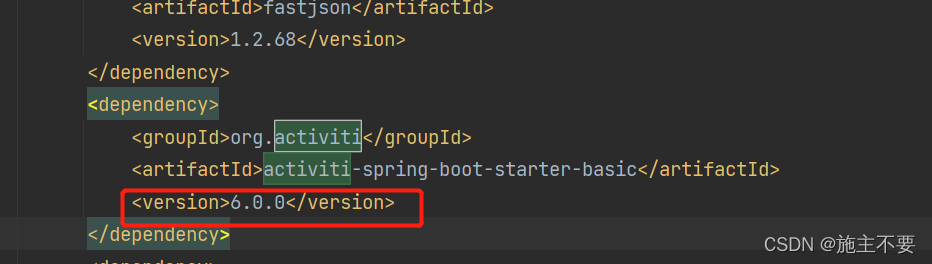 org.activiti.eng…Could not update Activiti database schema: unknown version from database: ‘6.5 ...