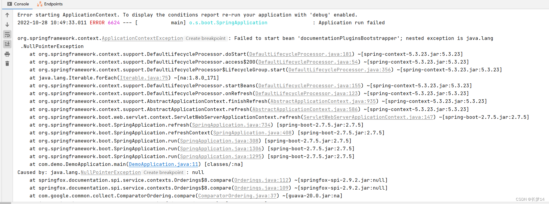 Failed to start bean ‘documentationPluginsBootstrappr‘问题及解决方案-CSDN博客