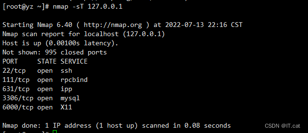 Linux：nmap和netstat命令_linux nmap扫描端口命令-CSDN博客