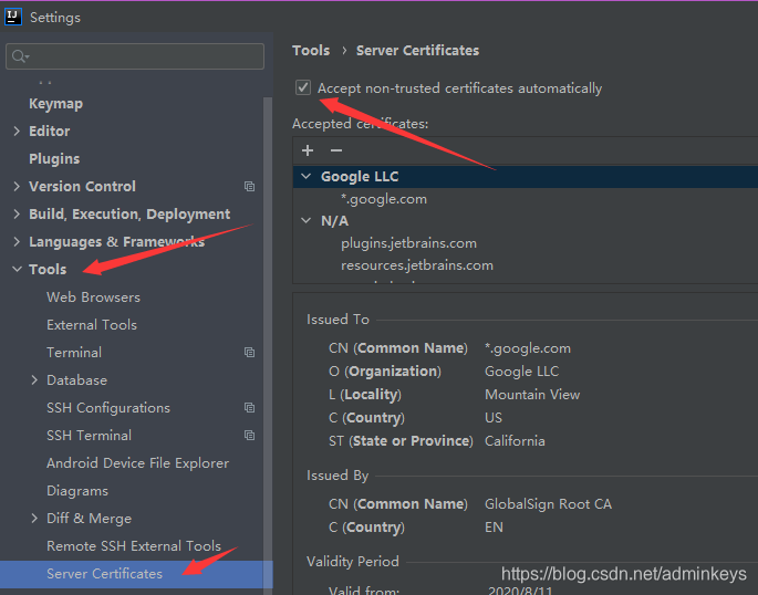 解决IDEA弹出Server‘s certificate is not trusted_idea no trusted certificate found-CSDN博客