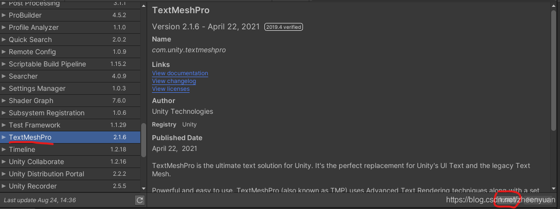 Unity TextMesh Pro （一）插件安装与中文字体制作_unity 文字环绕插件-CSDN博客