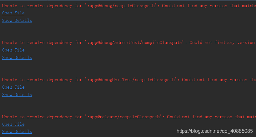 Android Studio刚安装就报错Could not find any version that matches com.android.support:appcompat-v7:2系列 ...