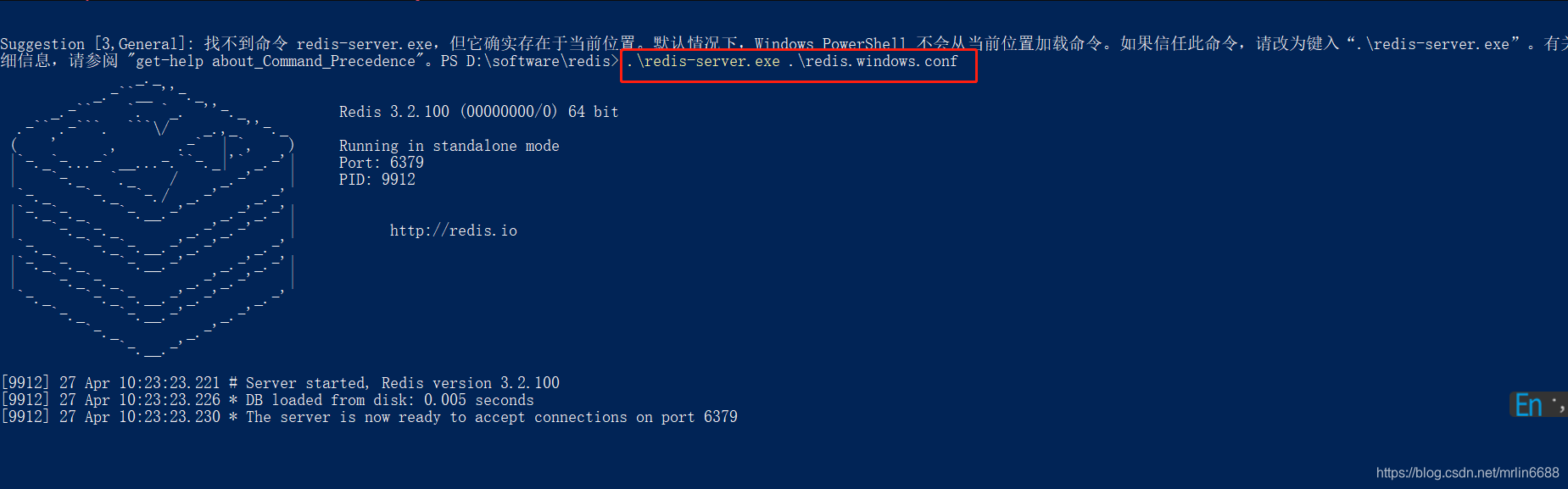 Creating Server TCP listening socket *:6379: bind: No error Redis闪退_[20752] 26 mar 22:37:43.540 ...