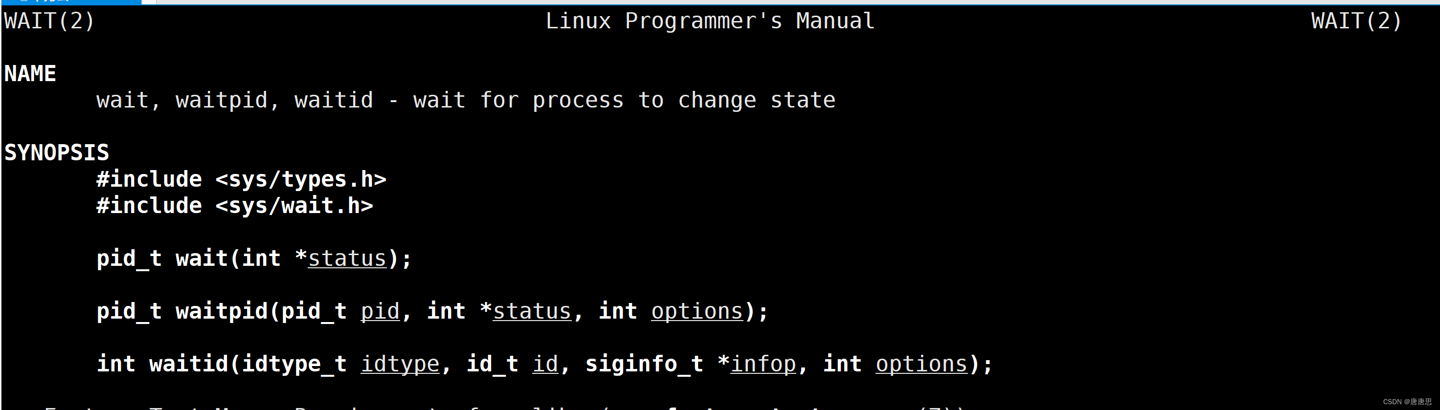 【进程等待】waitpid的参数pid | status的位图&位操作&WIFEXITED&WEXITSTATUS宏_waitpid status-CSDN博客