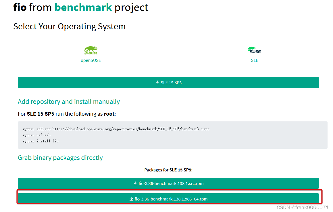 suse15 sp3-sp5离线安装中安装FIO_离线安装fio-CSDN博客