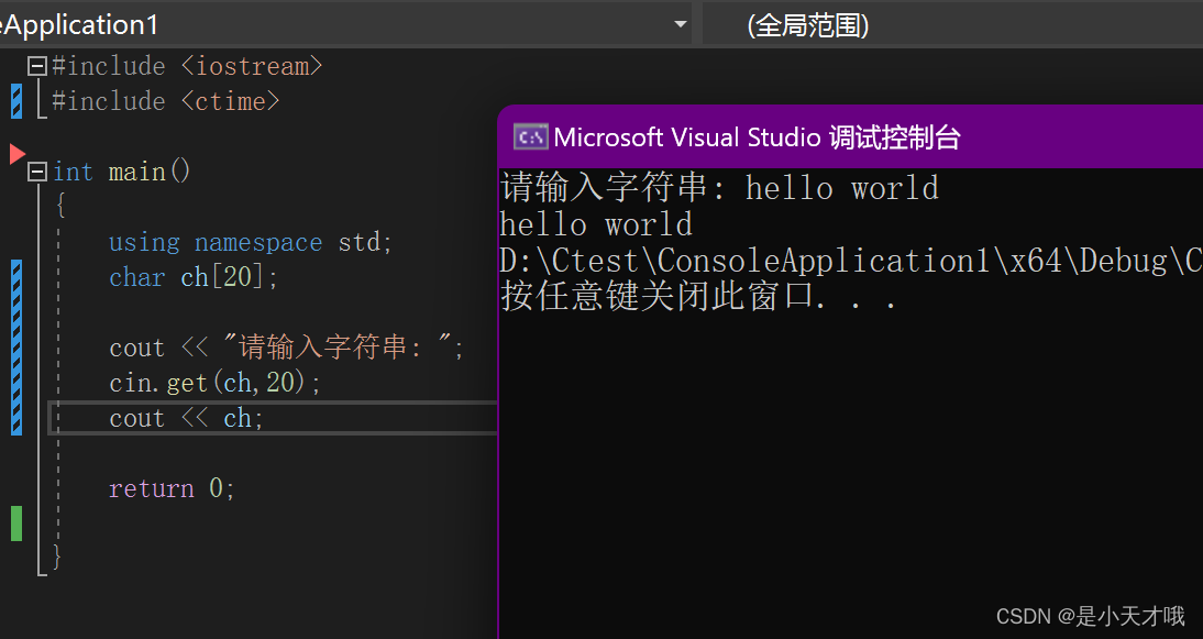 C++的cin.get()_cin.get()函数-CSDN博客