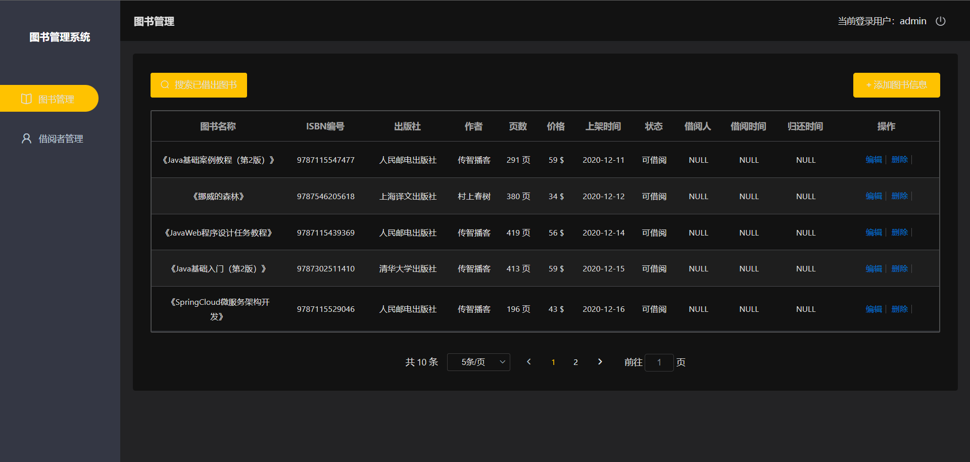 SSM + MySQL + Vue2.x + ElementUI 图书管理系统（期末作业）_vue2期末项目大作业-CSDN博客