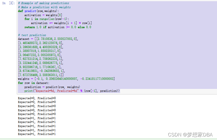 About Perceptron with Python_function predictedclass,accuracy ...