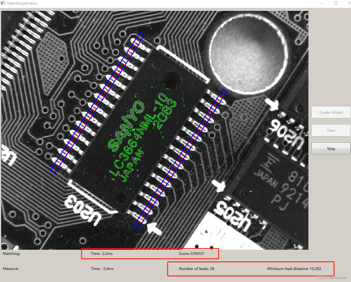 HALCON&VS .net混合编程案例【02】：检测芯片的管脚间距_halconnet-CSDN博客