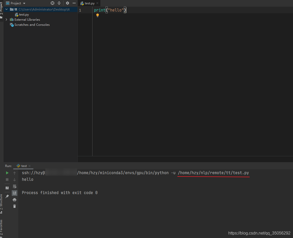 pycharm远程调试的“bug”：/miniconda3/envs/learn/bin/python: can‘t open file ‘//＜a2a1d7b1c-6145-4e45 ...