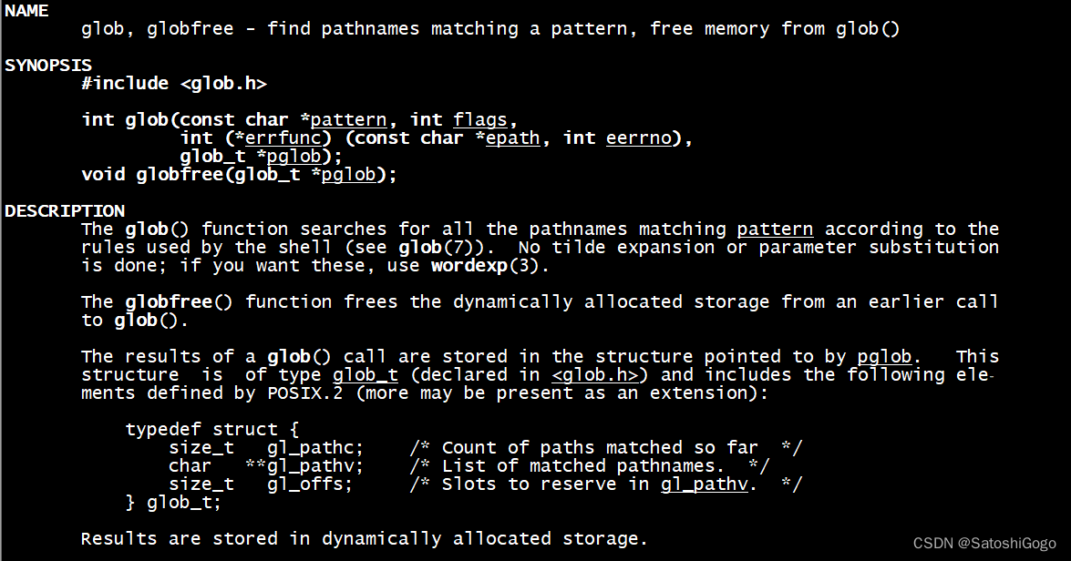 Linux系统编程之目录解析_linux glob函数-CSDN博客