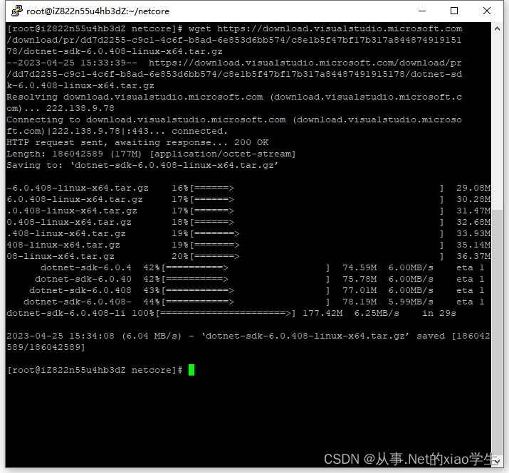 Linux安装.NetCore最新环境_liunx 安装。netcore 6 sdk,runtime-CSDN博客